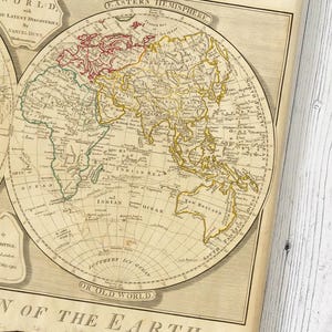 Map of the World 1794. by Cartographer Samuel Dunn, Geography or ...