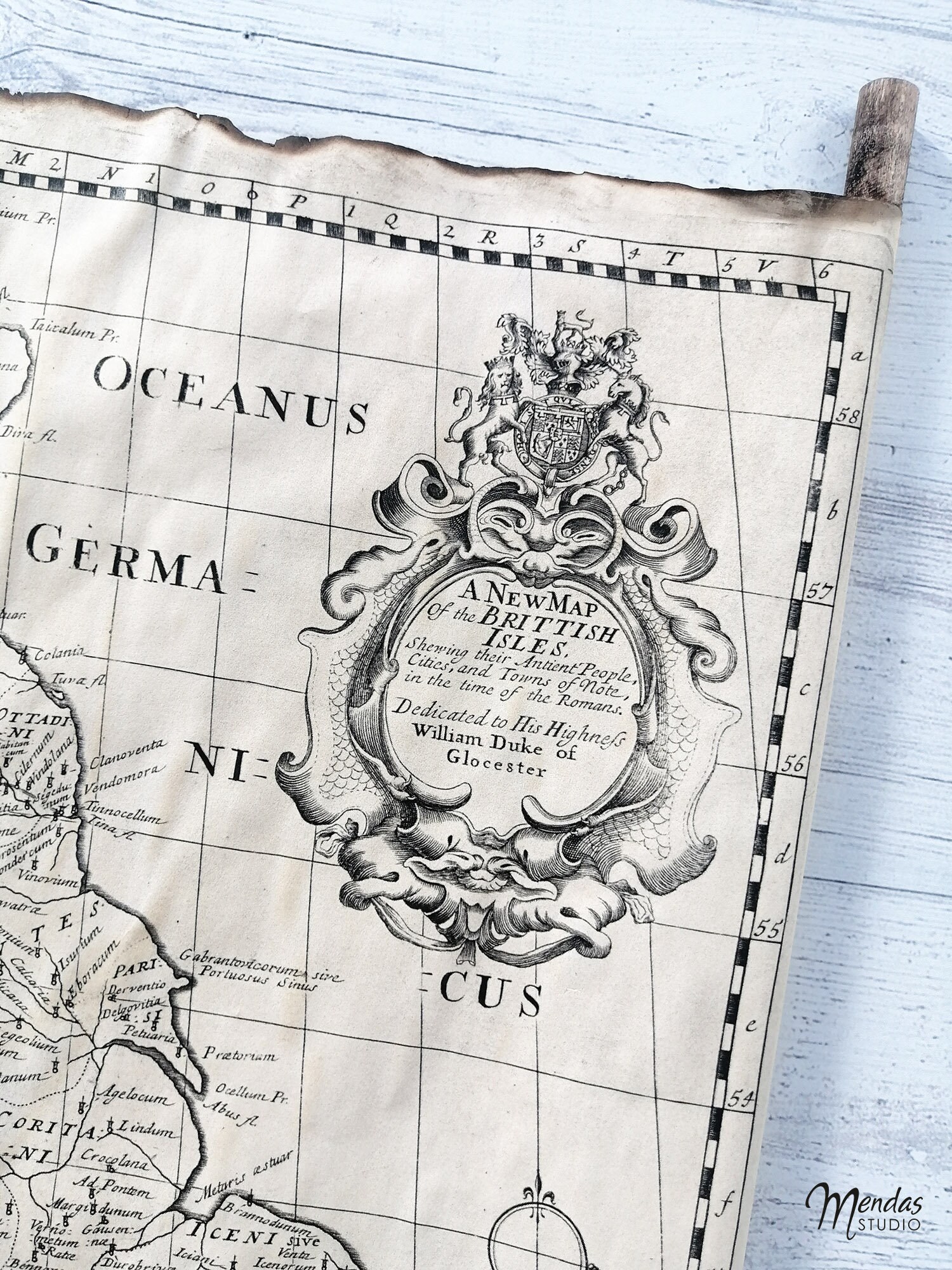 Old Map of the Brittish Isles Shewing Their Antient People, Cities, and ...