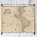 1747 Bowen Map of North America and South America, Antique Map of ...