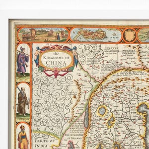 Old Map of China, 1626 the Kingdome of China, Vintage Old Map, the ...