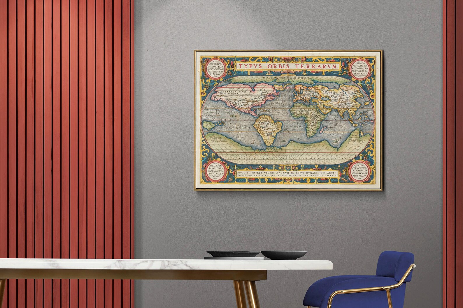 Old World Map 1595. Theatrum Orbis Terrarum - Typus Orbis Terrarum ...