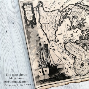 Map of Magellan's Voyage Around the World in 1522, World Map Shows ...