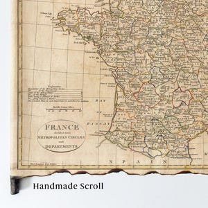 Old Map of France 1799. by Clement Cruttwell, French Map on Handmade ...