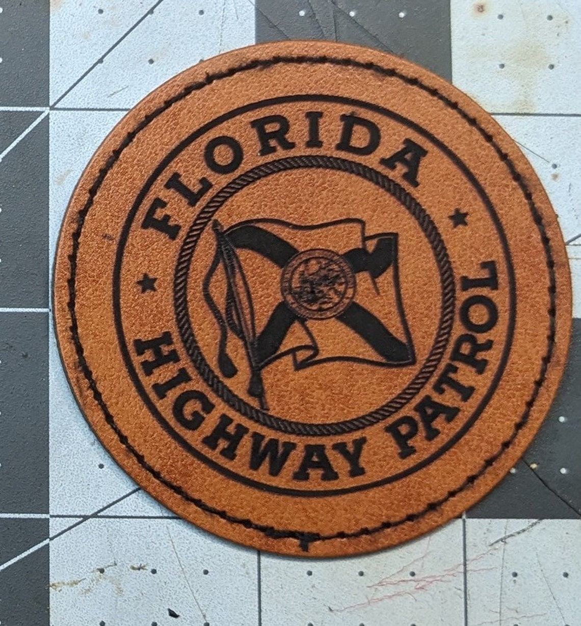 State Trooper Leather Patch Trucker Hat florida Highway Patrol - Etsy