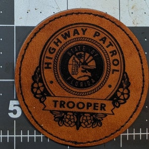 State Trooper Leather Patch Trucker Hat florida Highway Patrol - Etsy
