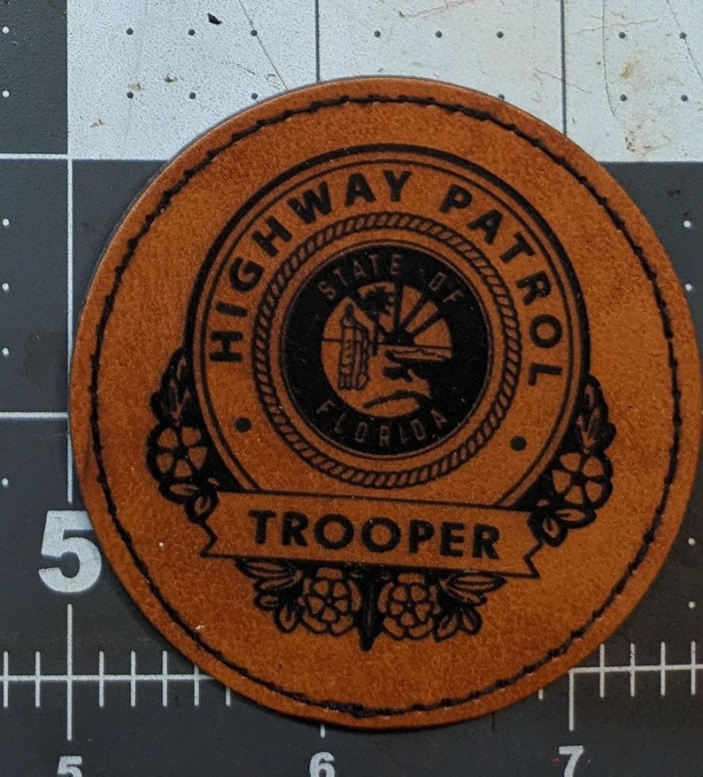 State Trooper Leather Patch Trucker Hat florida Highway Patrol - Etsy