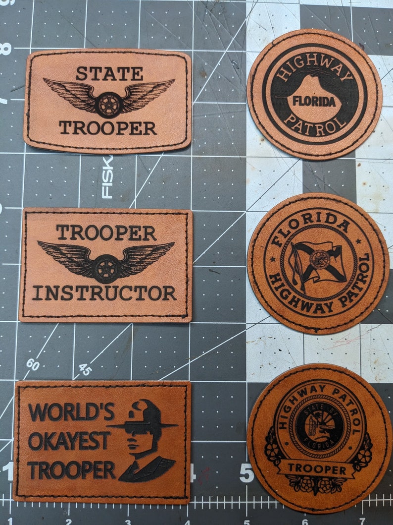 State Trooper Leather Patch Trucker Hat florida Highway Patrol - Etsy
