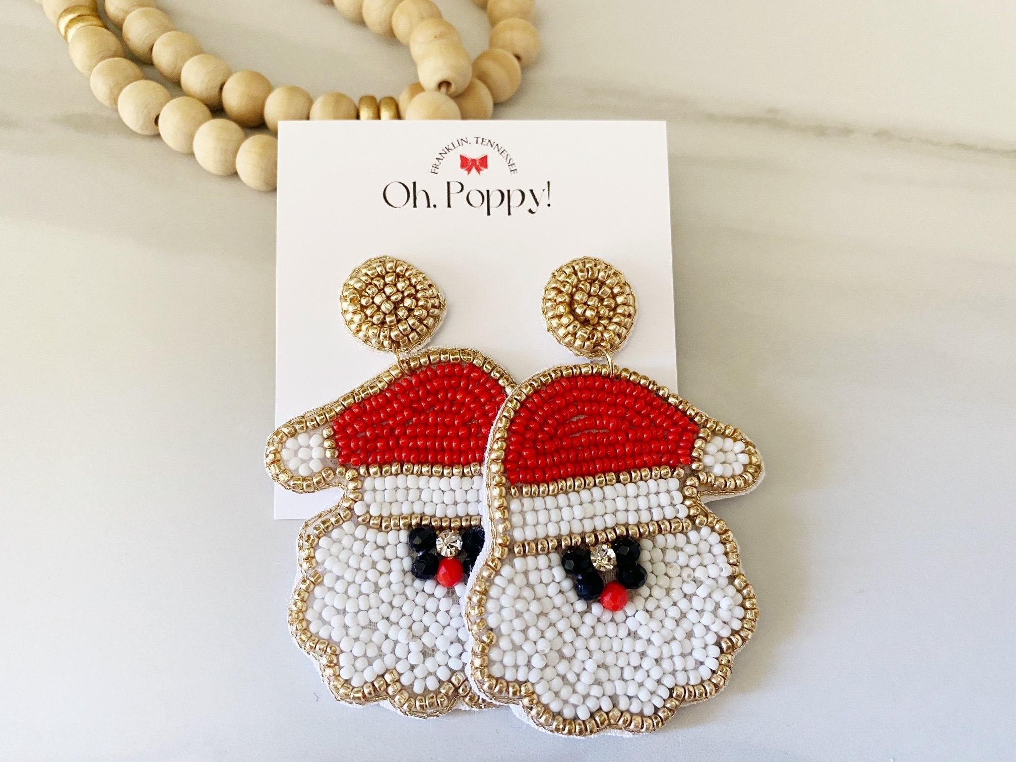 Santa Clause Beaded Earrings Tutorial