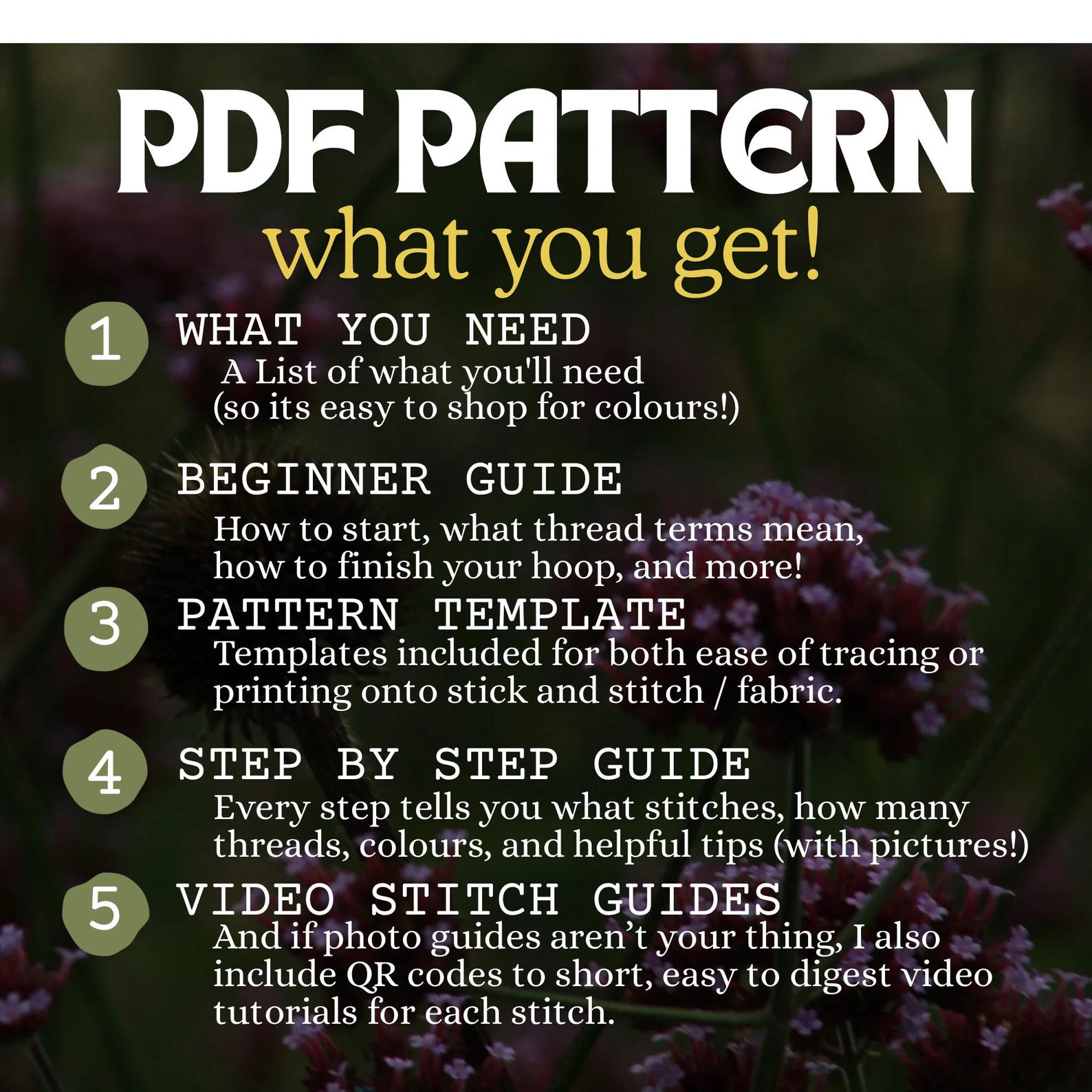 They Said - PDF Pattern ONLY - Modern Hand Embroidery Pattern Template ...
