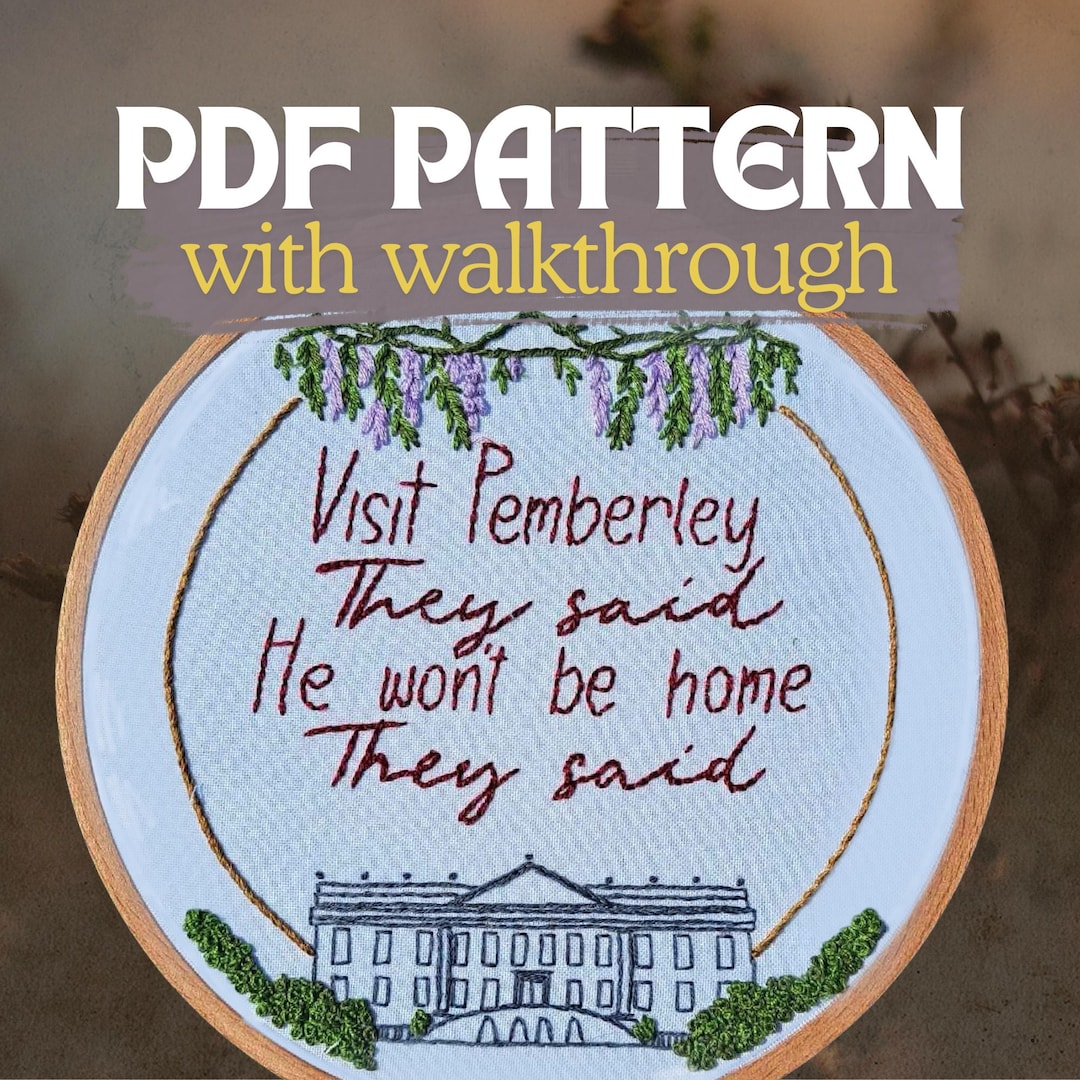 They Said - PDF Pattern ONLY - Modern Hand Embroidery Pattern Template ...