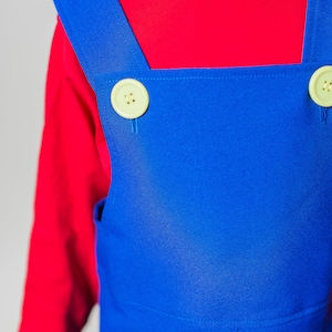 Super Mario Bros Costume, Blue Overalls ONLY, Party Outfit for Boys ...