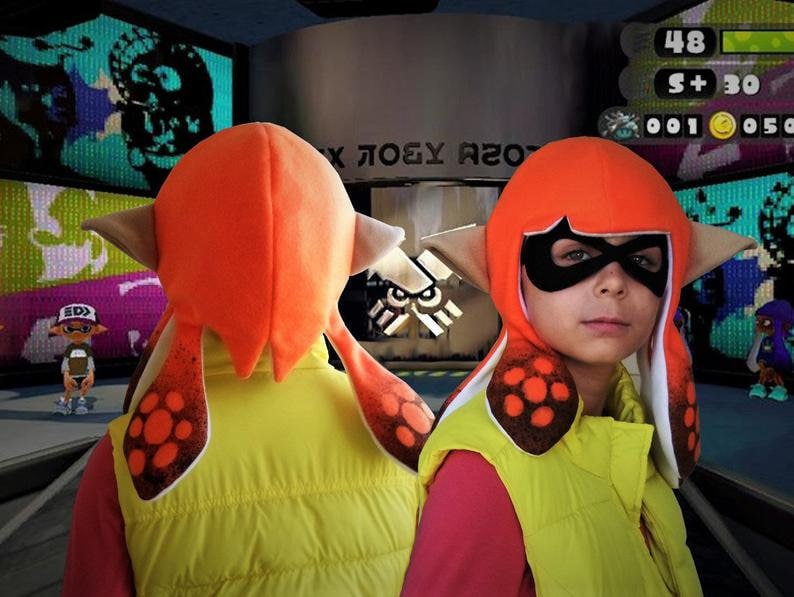 Splatoon 2 Hat Splatoon Cosplay Hat Squid Kids Hat Inkling - Etsy