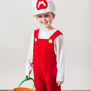 Fire Mario Costume 4-piece Set, Mario Bros Costume, Bubble Mario, Mario ...