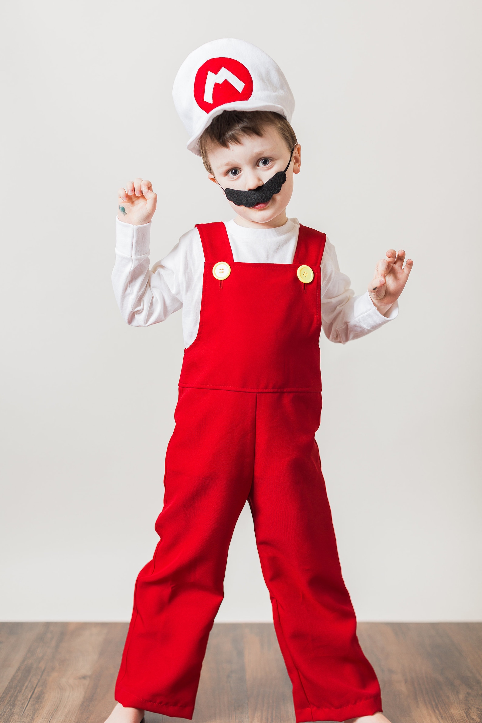 Fire Mario Costume 4-piece Set, Mario Bros Costume, Bubble Mario, Mario ...
