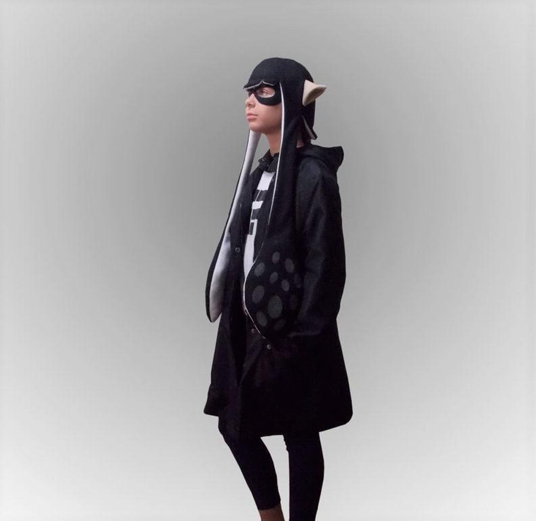 Splatoon Inkling Girl Hat, Female Cosplay, Black Fleece Hat, Comic Con ...