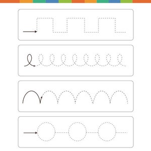 Printable Line Tracing Worksheets - 6 Pages (for Preschoolers) - Etsy