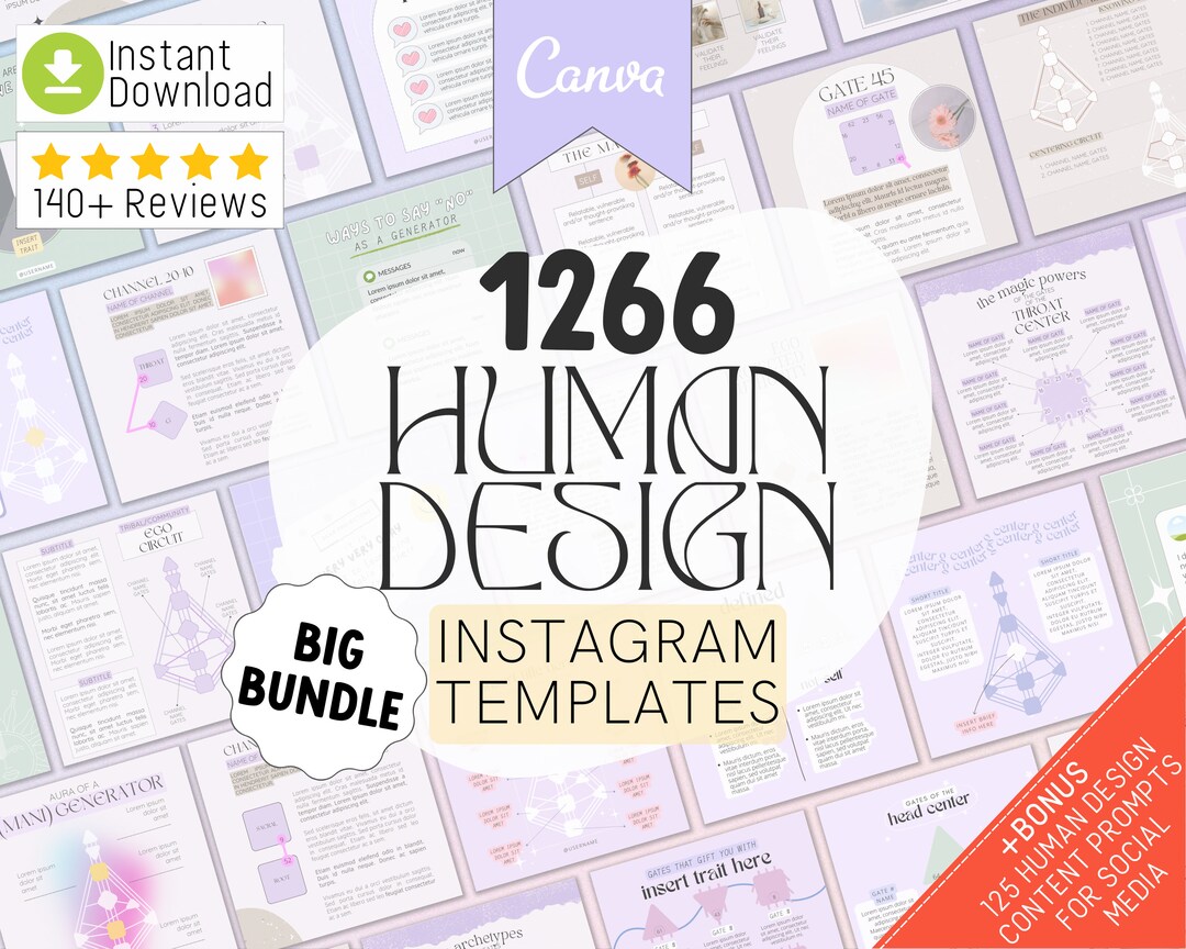 Human Design Template, Human Design Canva, Human Design Instagram ...