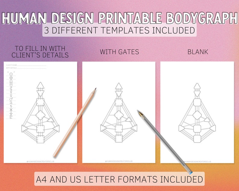 Human Design Bodygraph Human Design Printable Human Design Chart ...