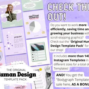Human Design Bodygraph Template, Gene Keys, Social Media Template for ...