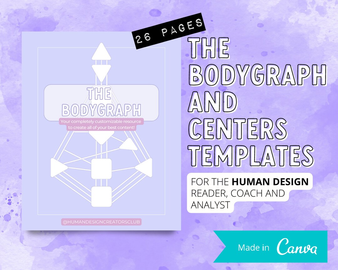 Human Design Bodygraph Template, Gene Keys, Social Media Template for ...
