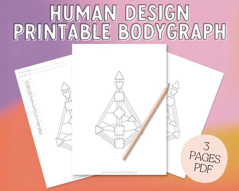 Human Design Bodygraph Human Design Printable Human Design Chart ...