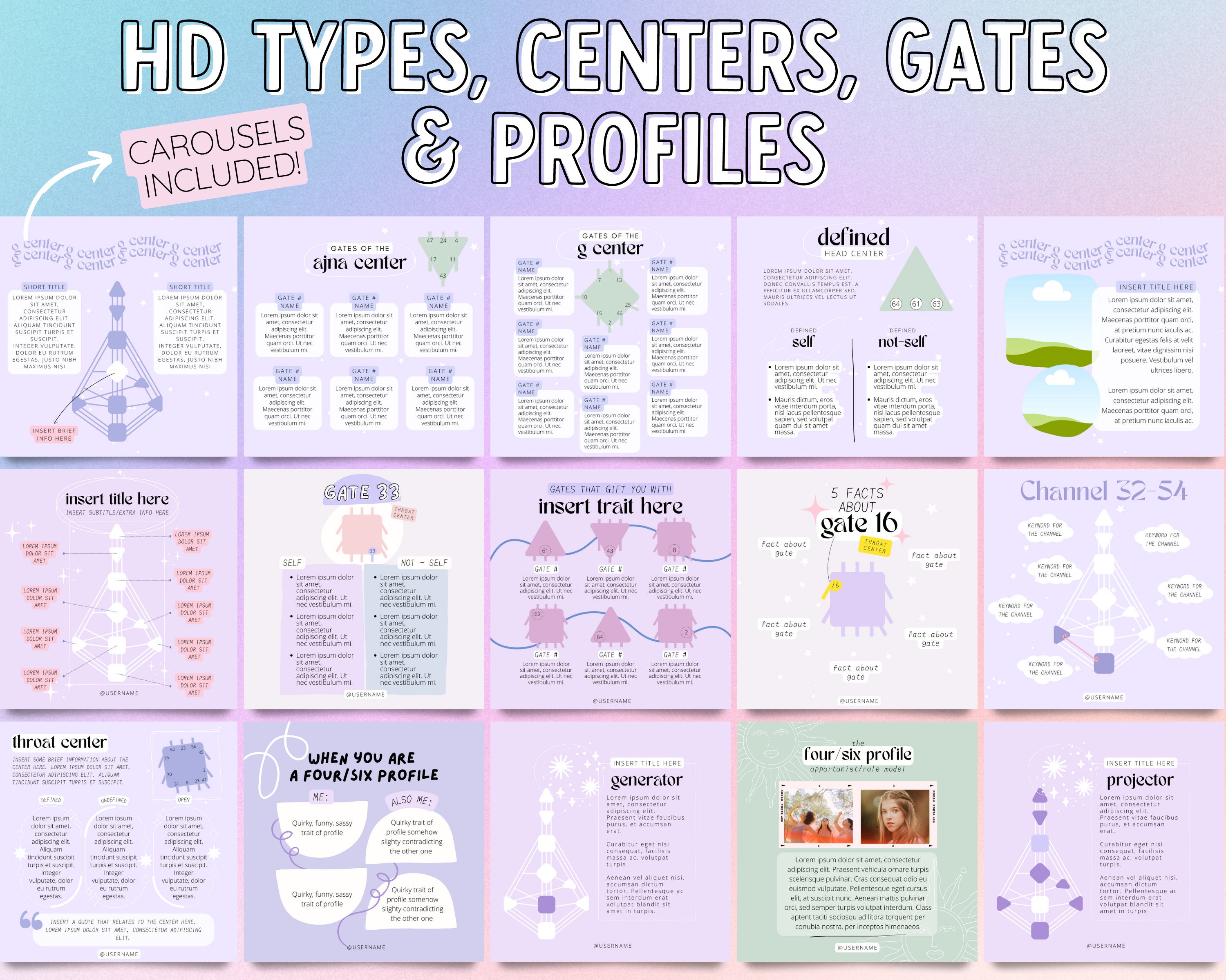 Human Design Template Human Design Instagram Human Design Canva Design ...