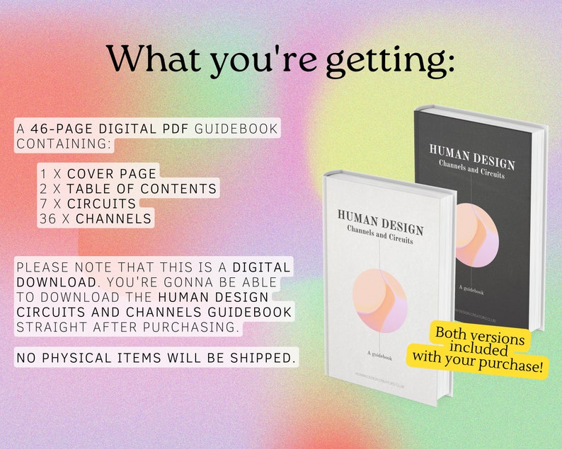 Human Design Guidebook Human Design Channels and Circuits - Etsy