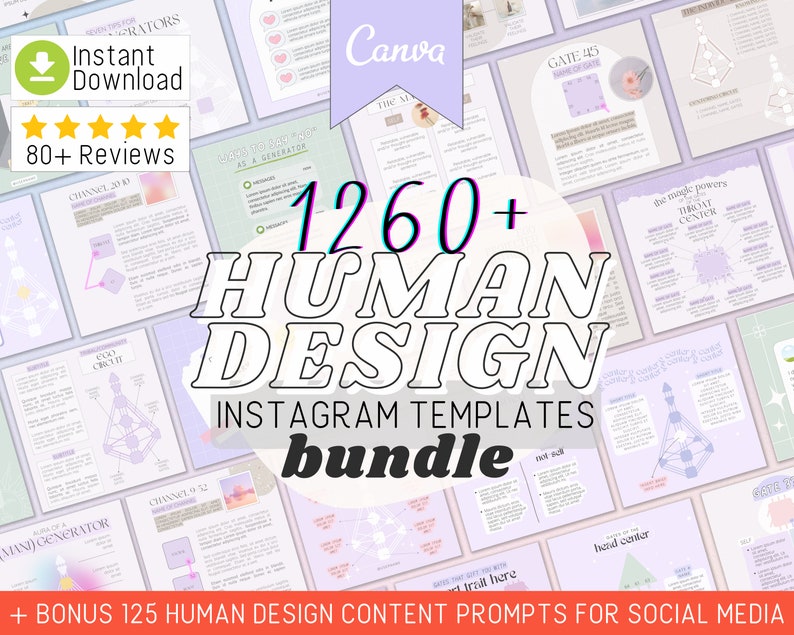 Human Design Template Human Design Canva Human Design - Etsy