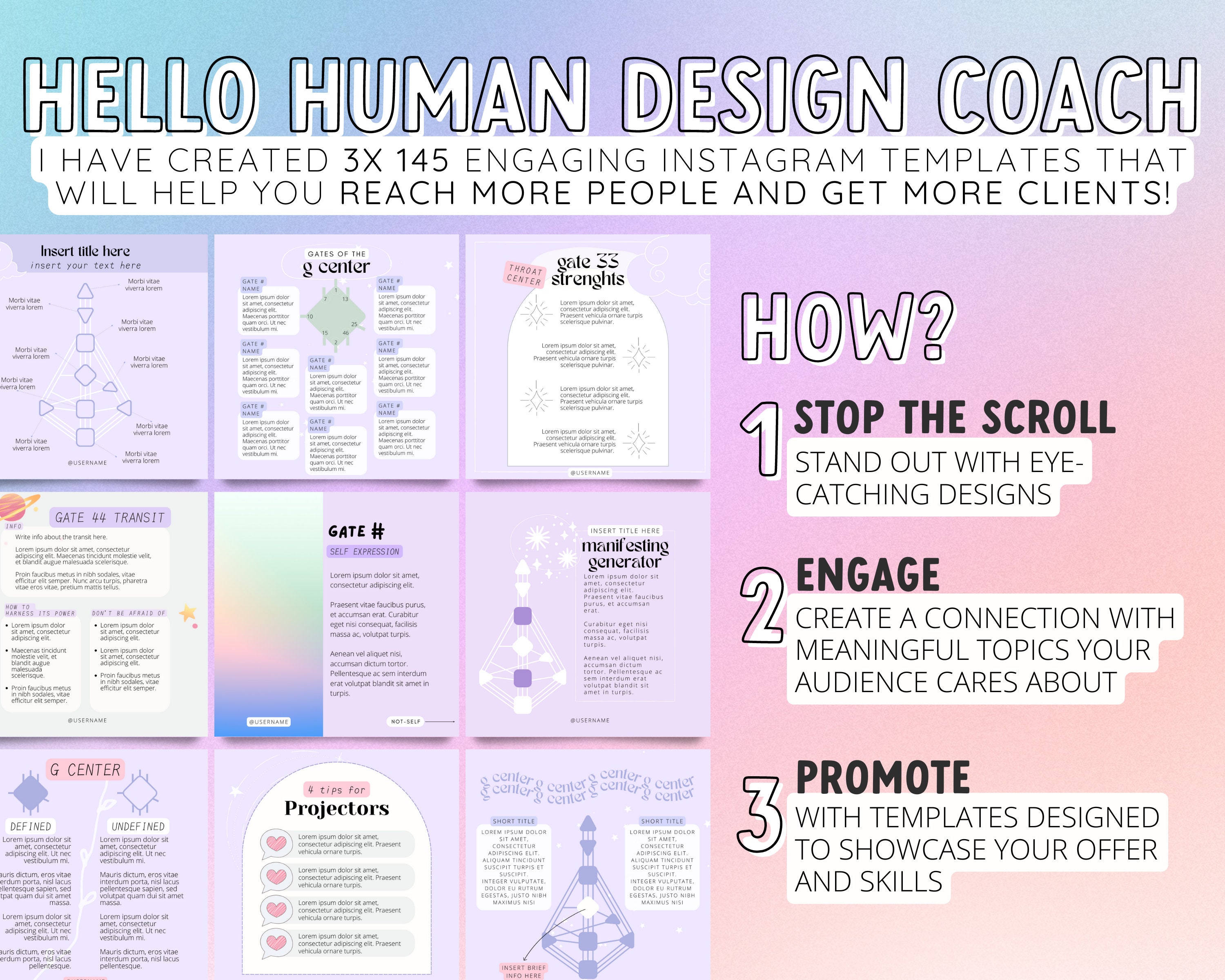 Human Design Template Human Design Instagram Human Design Canva Design ...