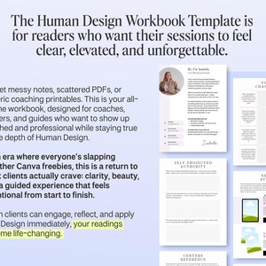 Human Design Workbook Template: Client Guide & Chart (canva Template ...