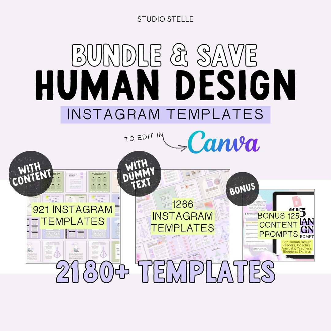 Human Design Instagram Vorlage für Canva, Human Design Vorlage, Human ...