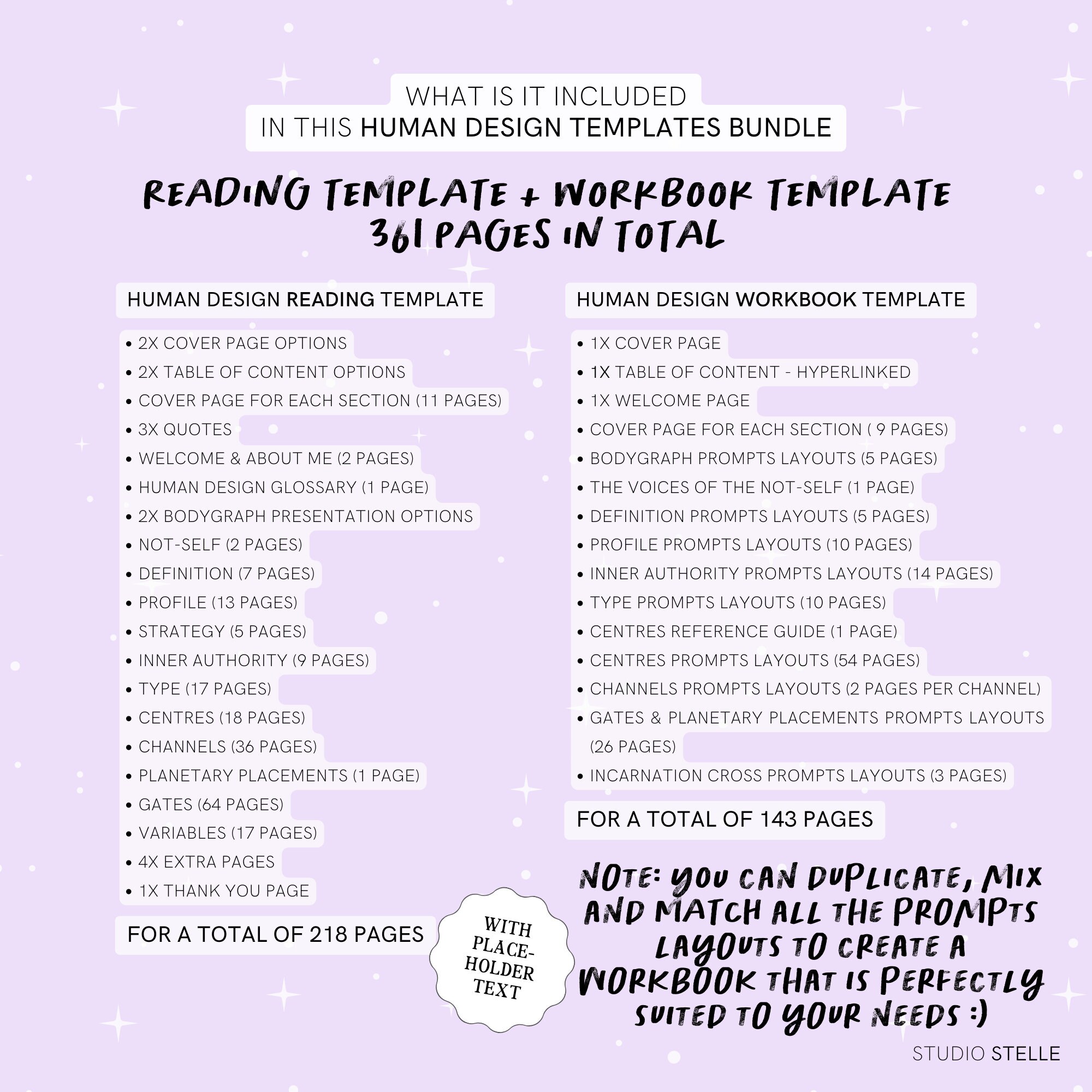 Human Design Reading & Workbook Canva Templates - Etsy