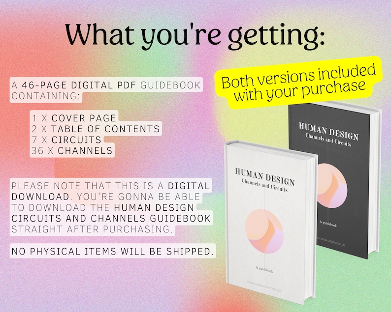 Human Design Guidebook Human Design Channels and Circuits - Etsy