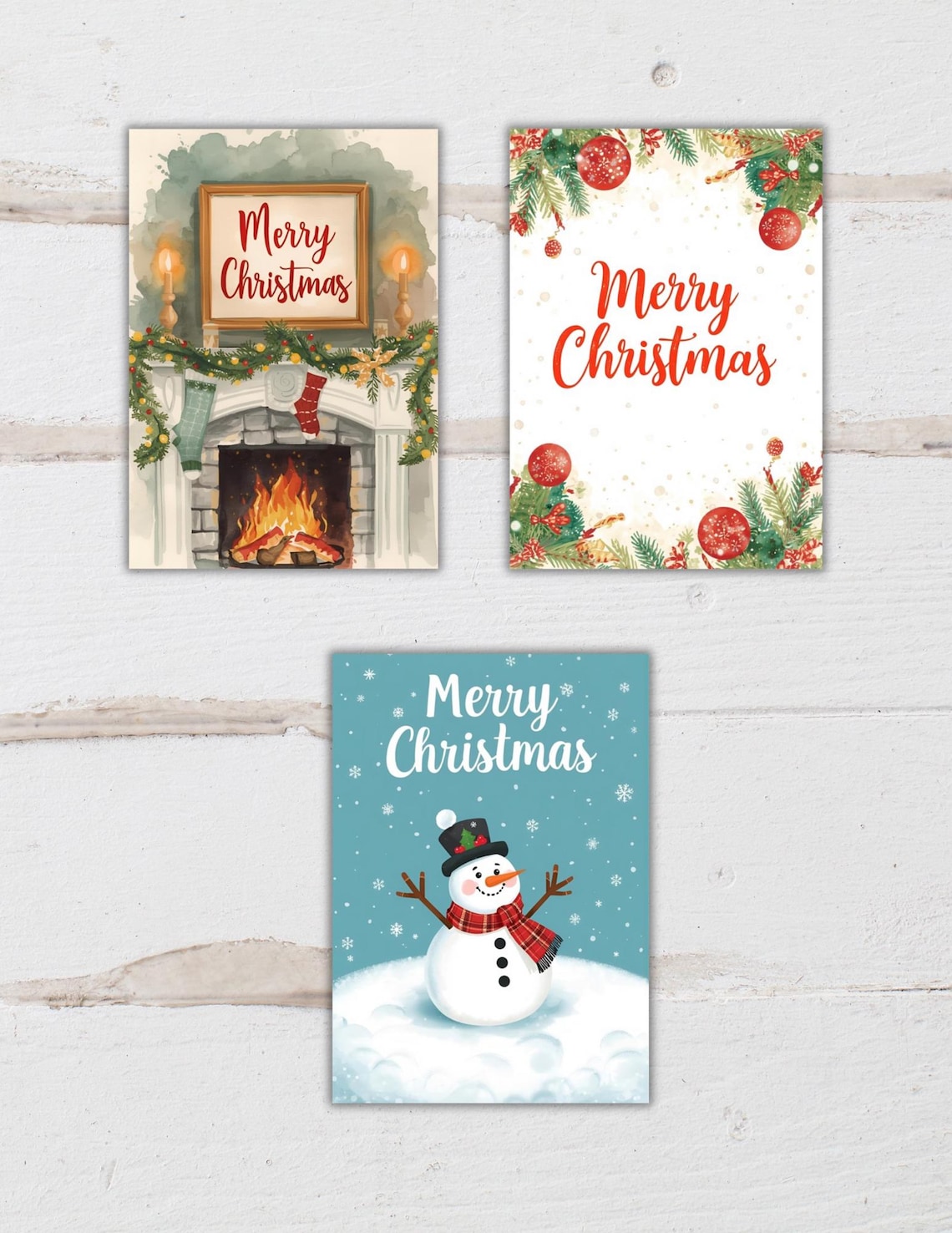 Printable Christmas Card Bundle | 21 Holiday Card Designs | 5x7 Folded ...