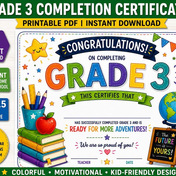 Grade 3 Certificate - Etsy