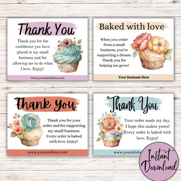 Bakery Thank You Cards - Etsy