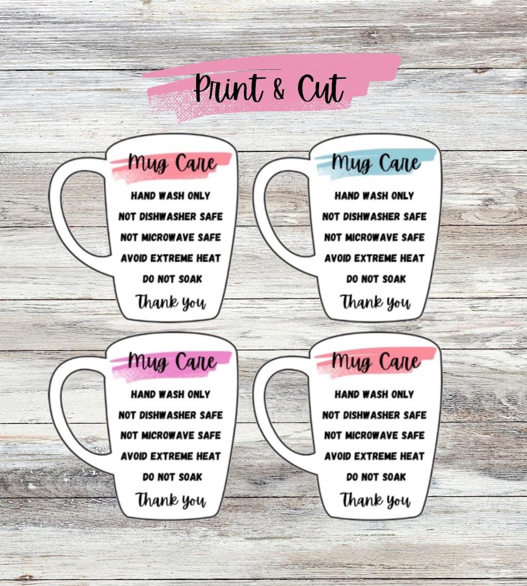 Mug Care Cards | Instructions | Package Inserts | Customer Thank You ...
