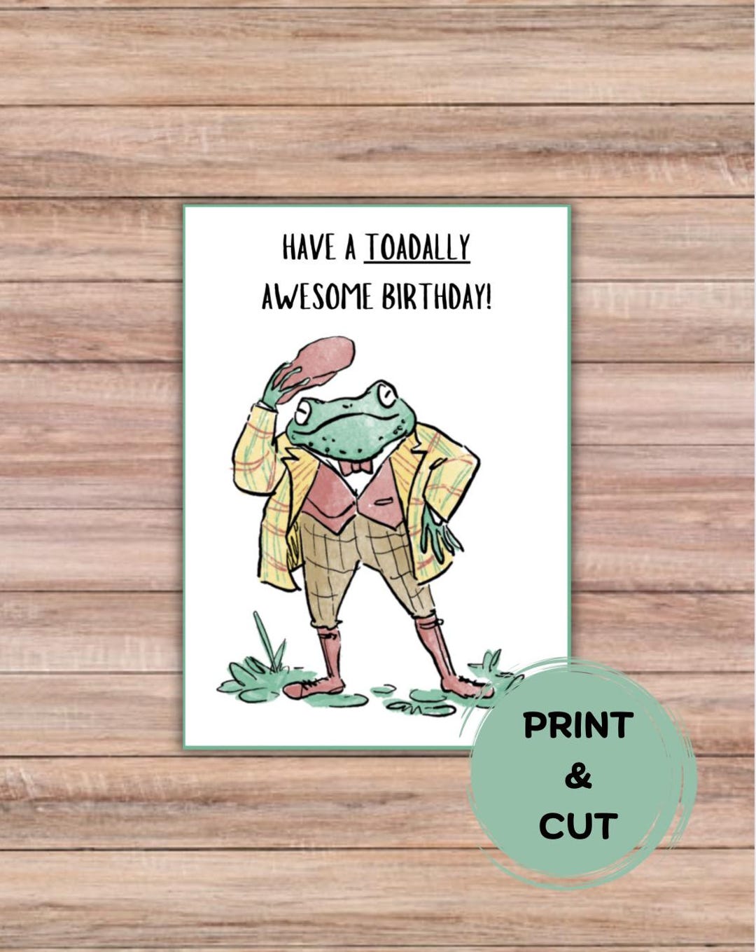 Birthday Card | Printable | Instant Download | Ready to Print | PDF ...