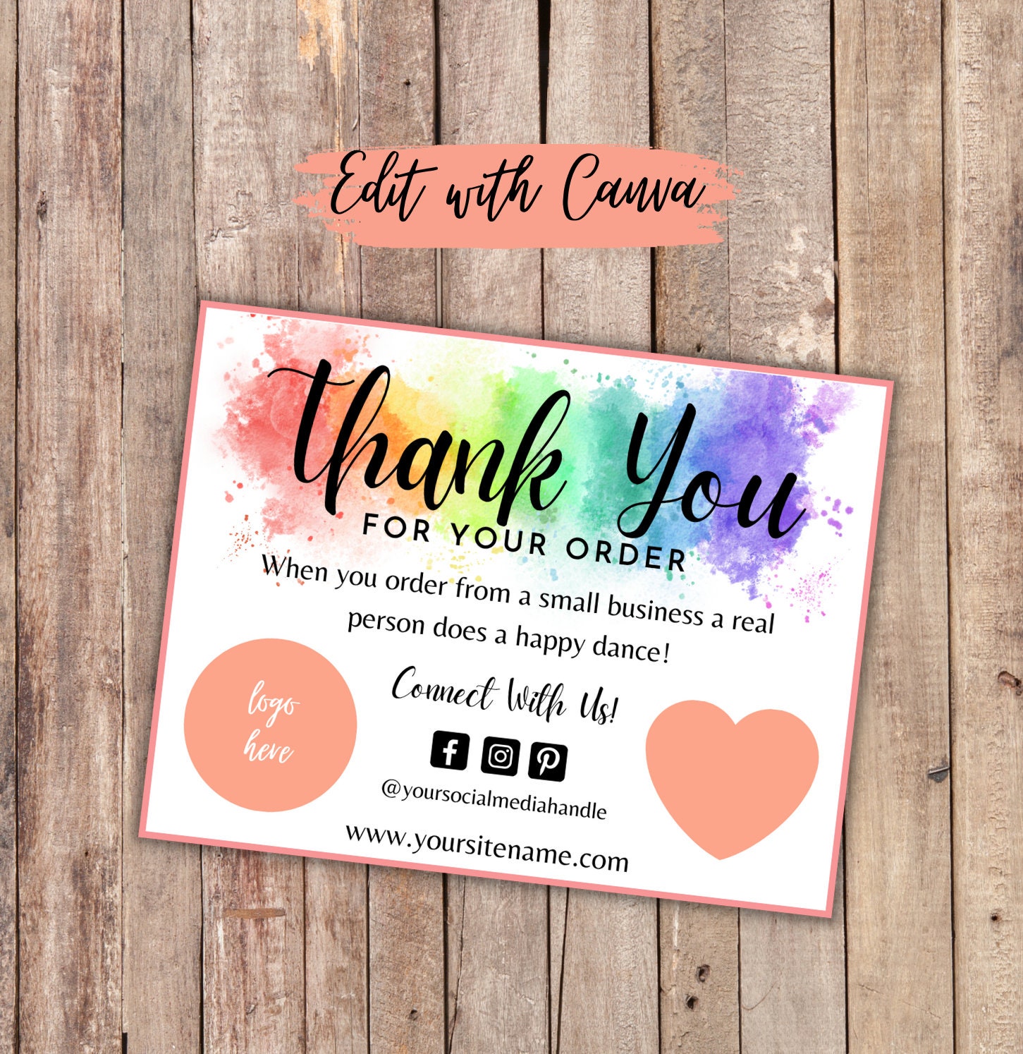 Small Business Thank You Cards | Order Notes | Customer Appreciation ...