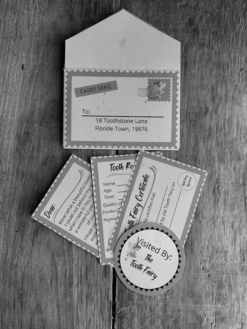 MINI Tooth Fairy Letter & Envelope Kit for Children | INSTANT Edit ...