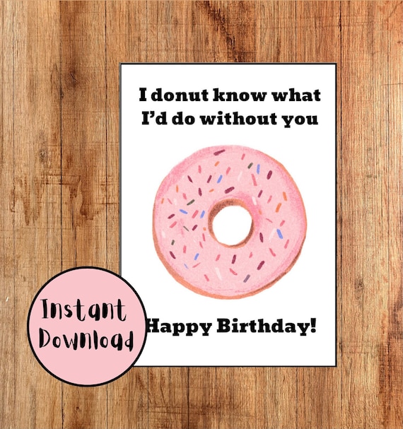 Punny Birthday Card Happy Birthday Funny Instant - Etsy