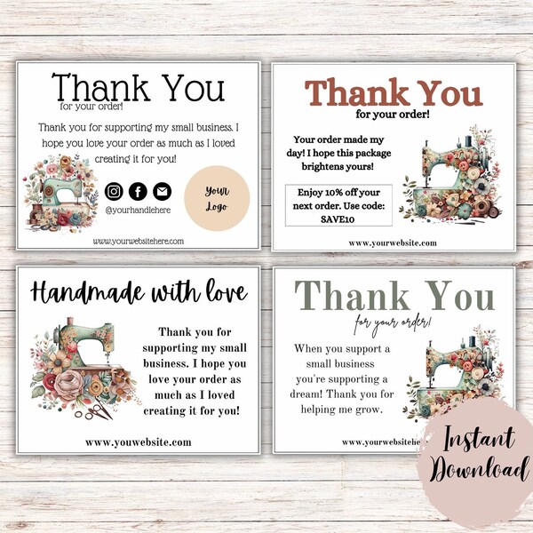 Seamstress Thank You Cards - Etsy