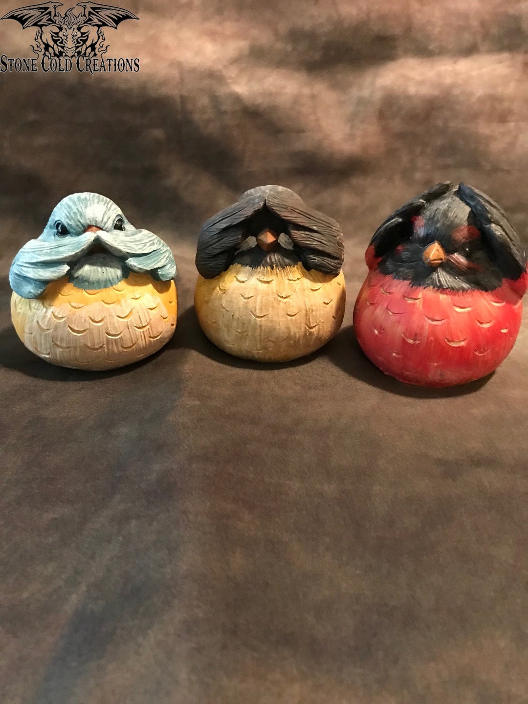 Latex No Evil Bird Set Concrete or Plaster Animal Mold - Etsy