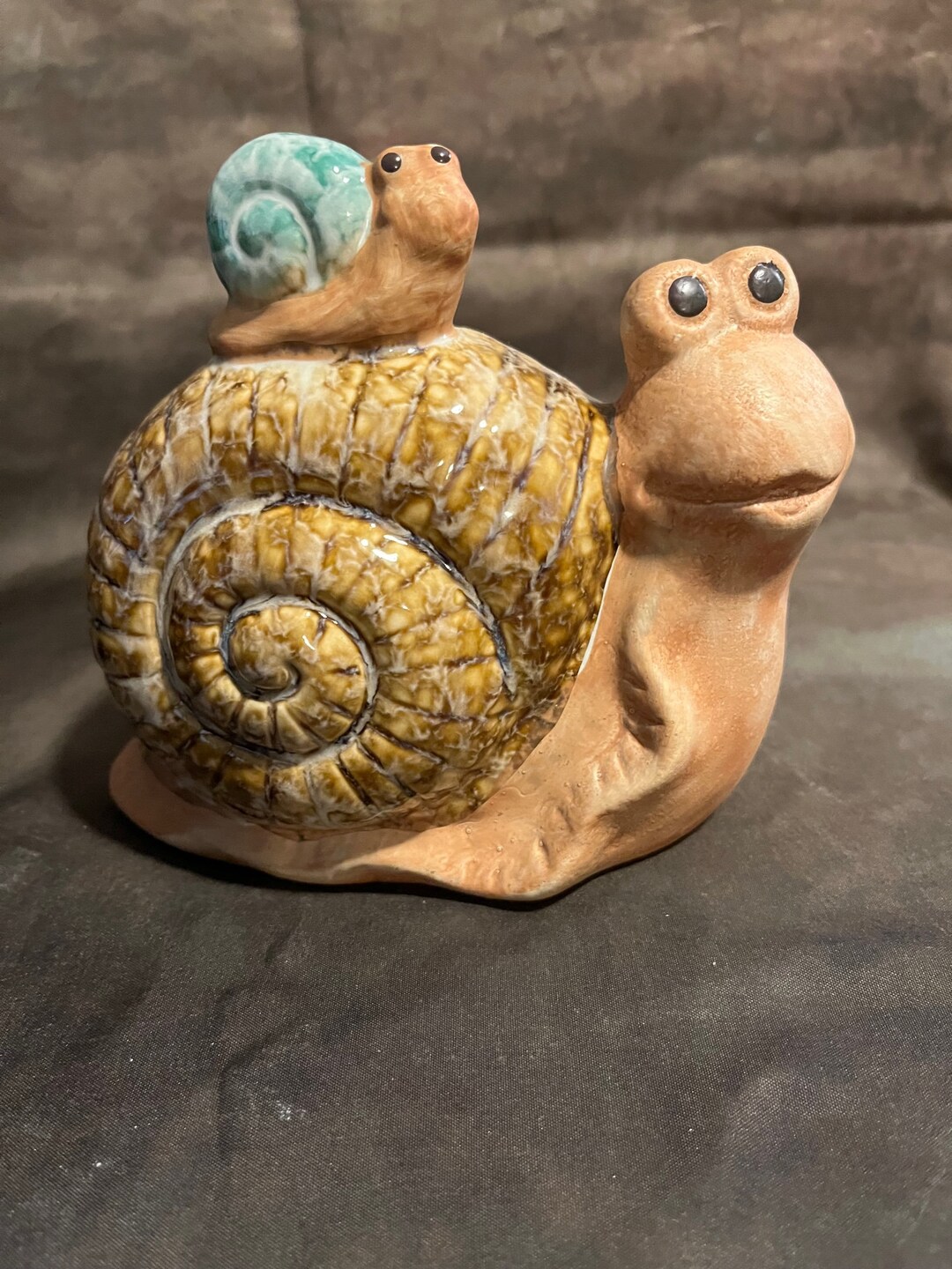 Latex Snail W/ Baby Snail Concrete or Plaster Mold - Etsy