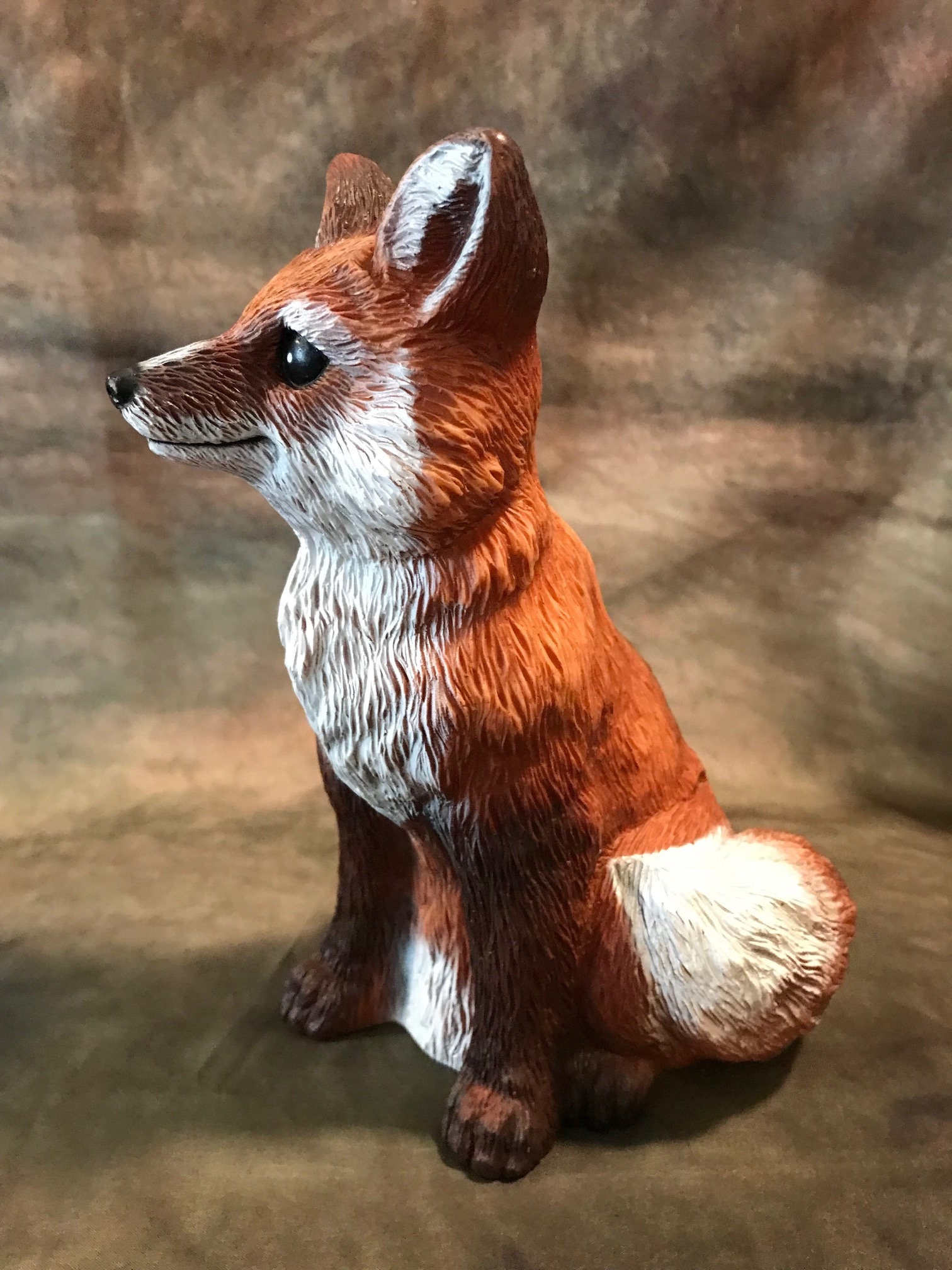 Latex Sitting Fox Concrete or Plaster Mold - Etsy