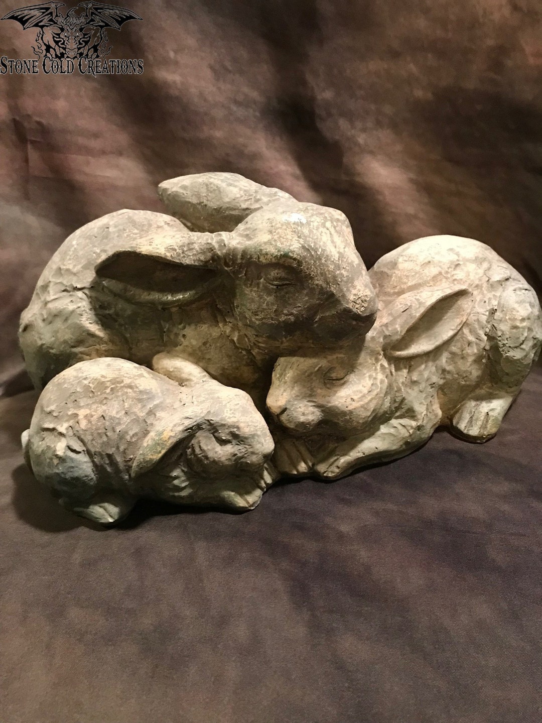 Latex Lg Triple Rabbit Concrete or Plaster Mold - Etsy