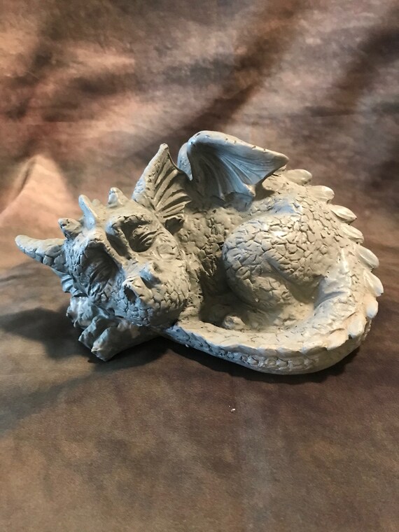 Latex Laying Dragon Concrete or Plaster Mold - Etsy