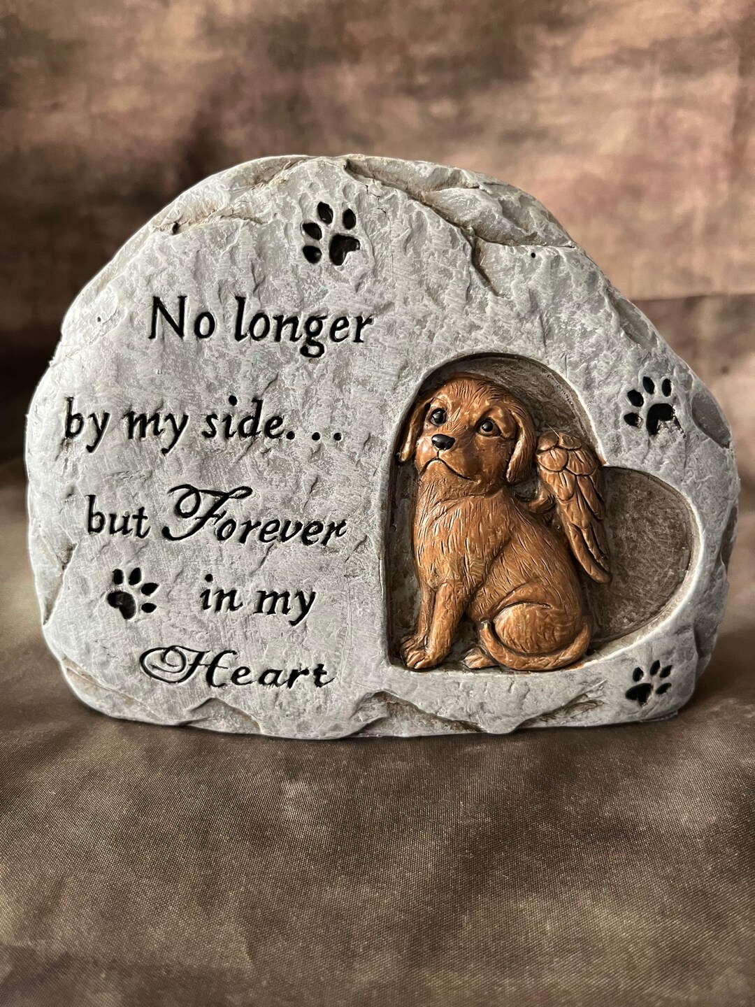 READY TO SHIP - Latex/fiberglass Dog Memorial Stone Concrete or Plaster ...