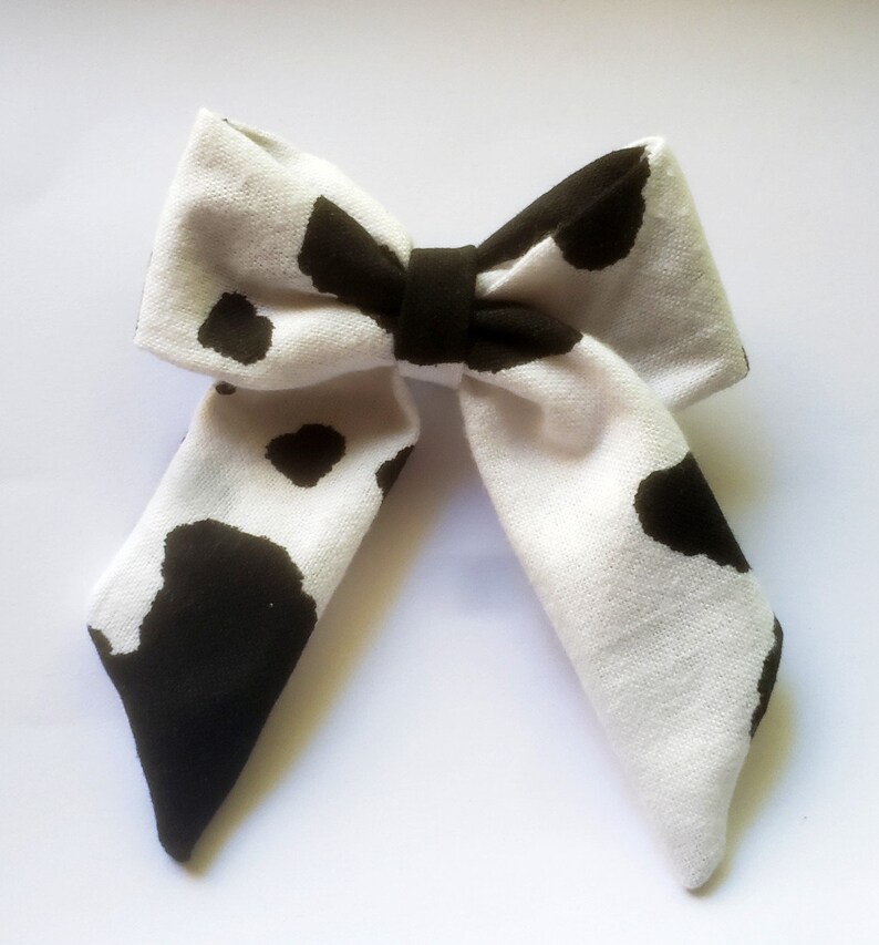 Cow Print Bow - Etsy