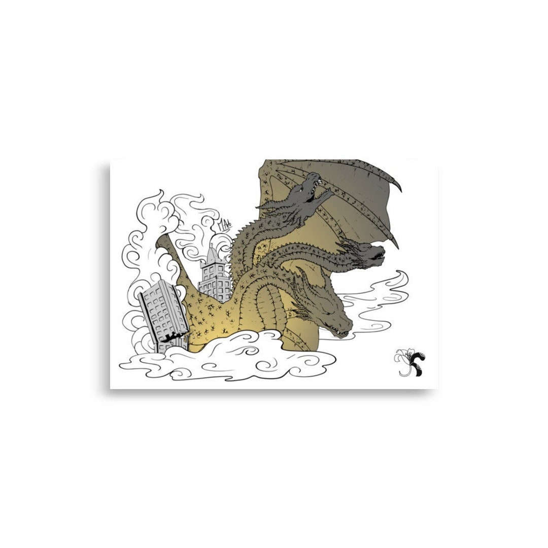 King Ghidorah Print - Etsy
